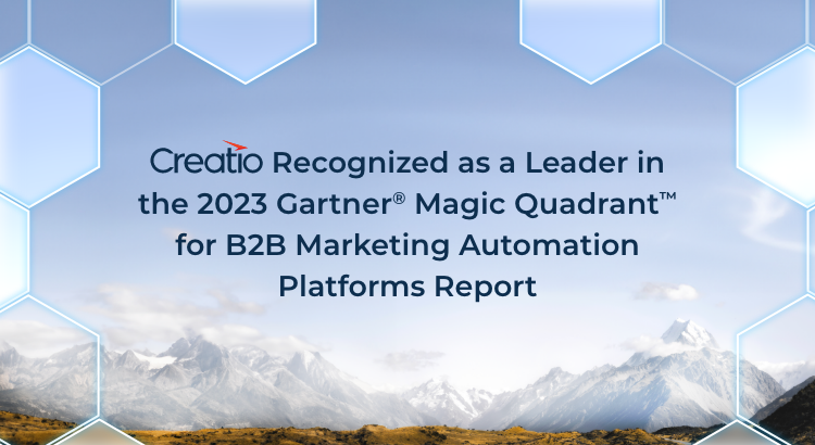 Creatio Recognized as a Leader in the 2023 Gartner® Magic Quadrant™ for ...