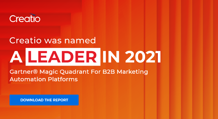Creatio Named a Leader in the 2021 Gartner® Magic Quadrant™ for B2B ...