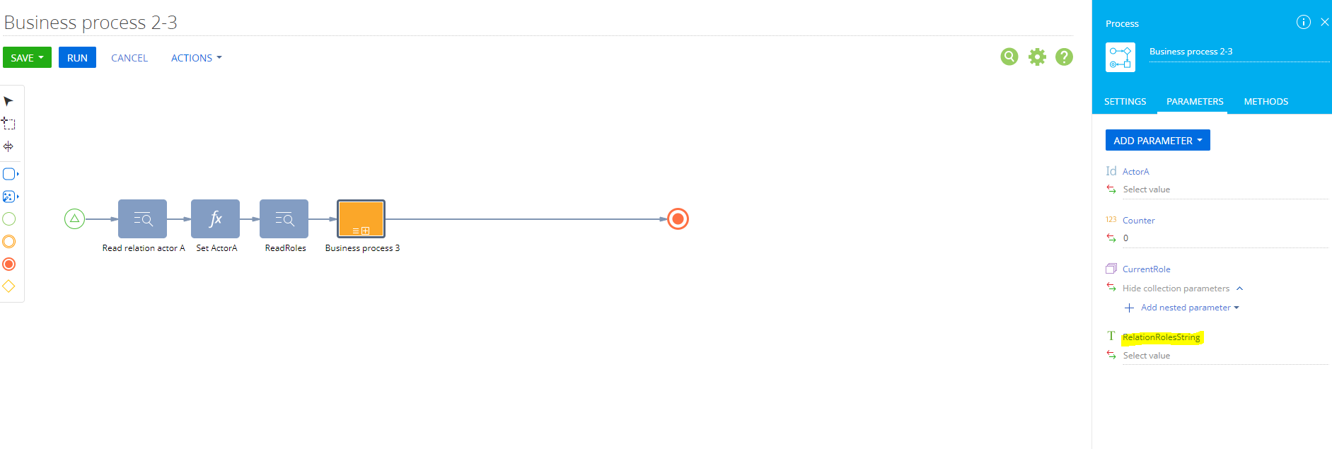 How To Pass Bidirectional Parameter From Business Process To Sequential Sub Process And Retain
