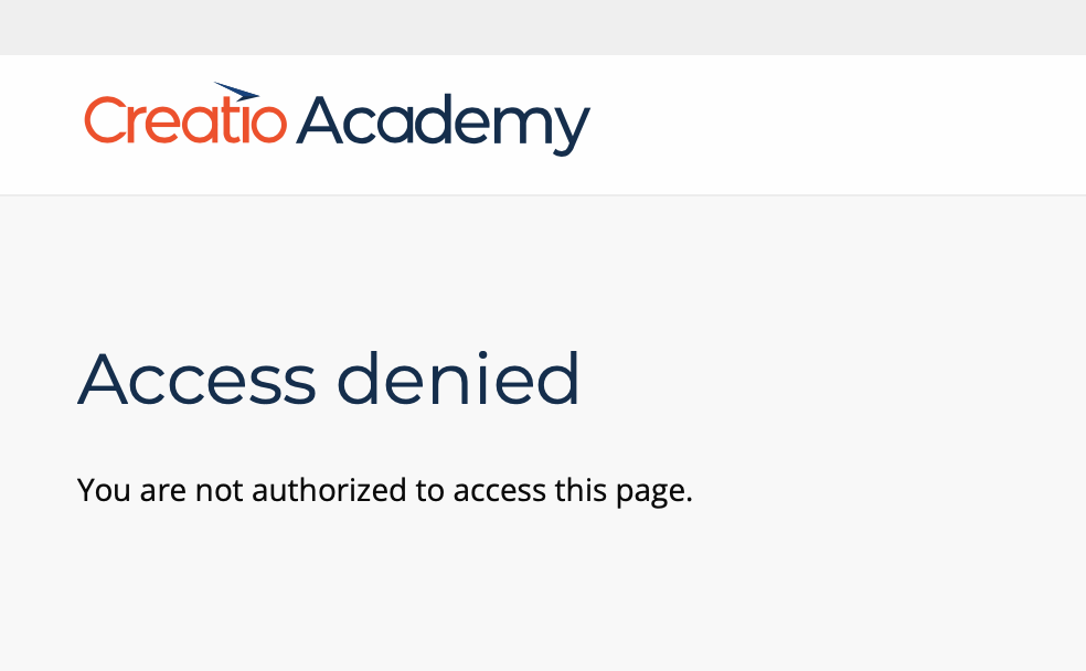 Feedback for the maintainers of academy documentation | Community Creatio