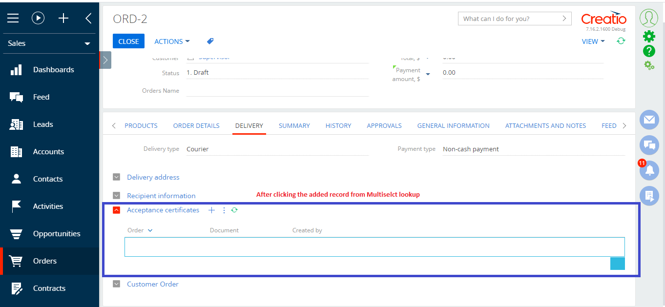 Values Disappearing On Click Of A Record After Added From Multiselect Lookup Community Creatio