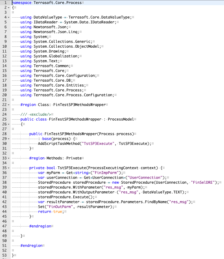 Call stored procedure with parameters in script task | Community Creatio