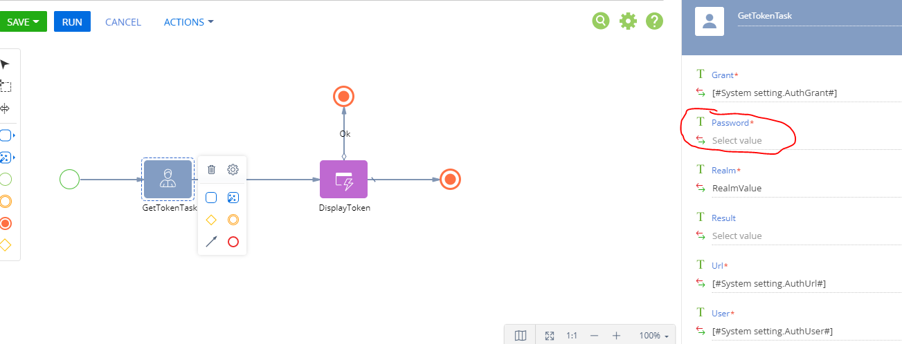 Use encrypted string system setting as process parameters | Community Creatio