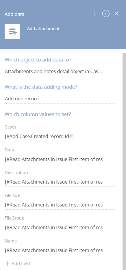 Object for the attachments | Community Creatio