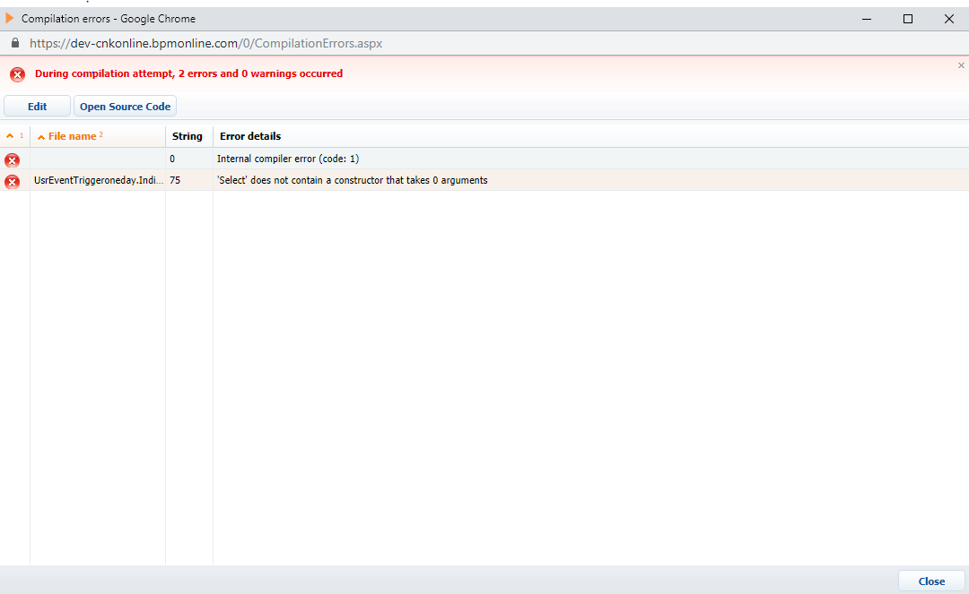 Error In Script Task Community Creatio