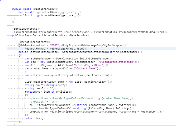 Webservice to post Entity collection | Community Creatio