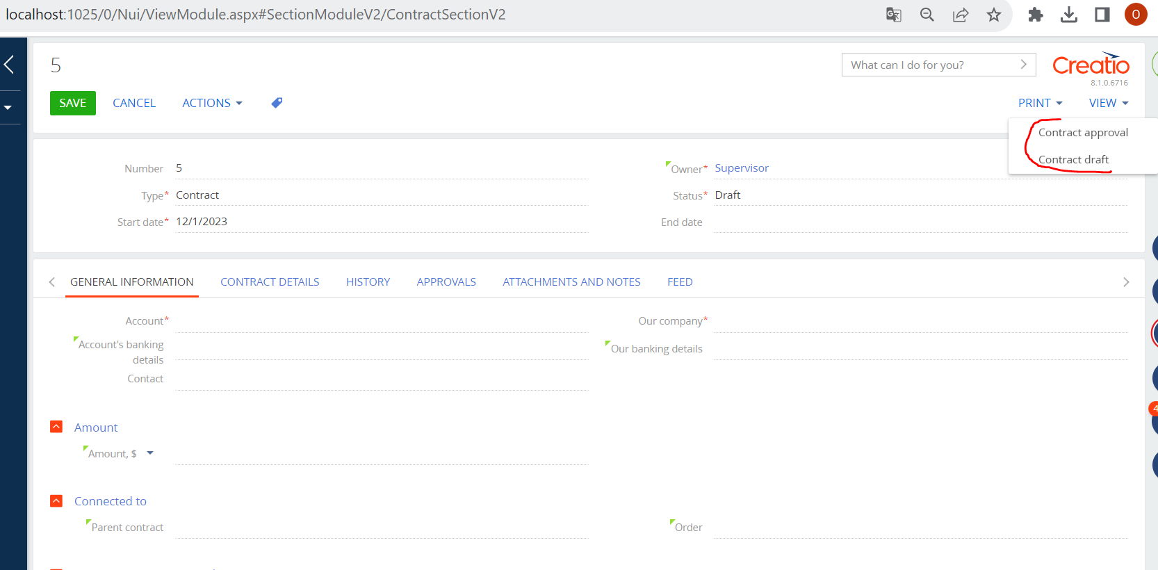 Printable visibility based on lookup value | Community Creatio