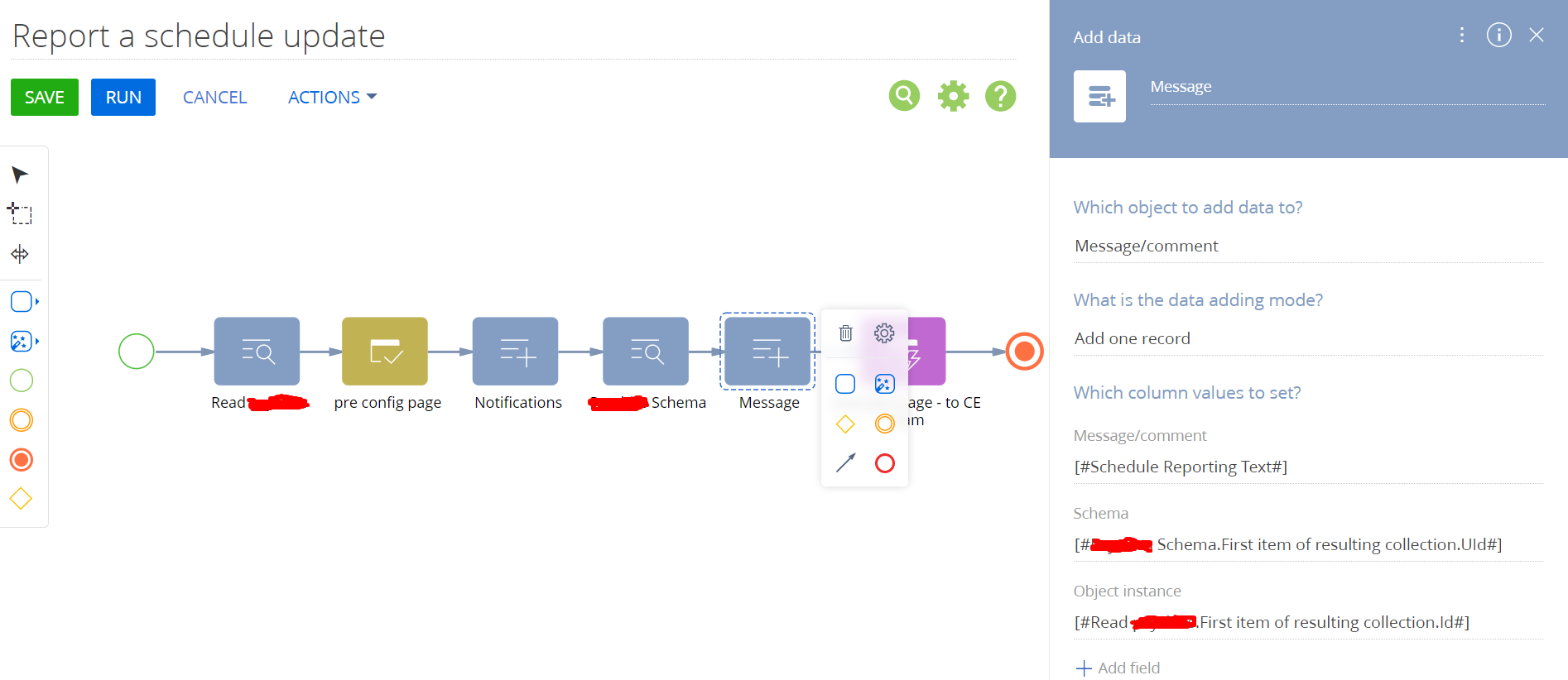 Adding a message (feed) to a specific channel in Feed section via ...