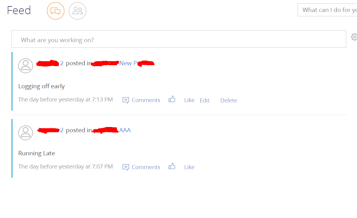 Adding a message (feed) to a specific channel in Feed section via ...