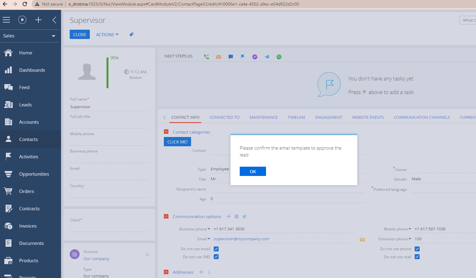 Console error in edit page | Community Creatio