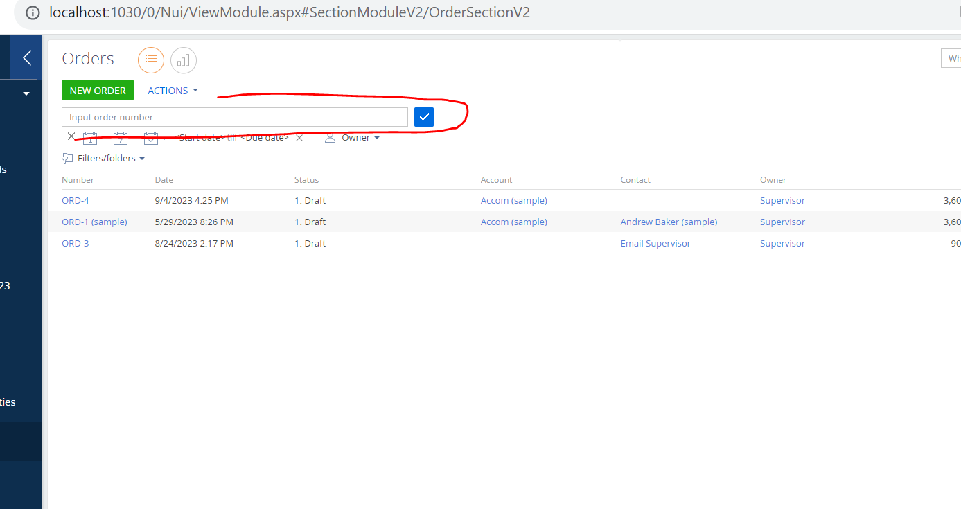 Setting up Custom Section filters in a Section | Community Creatio