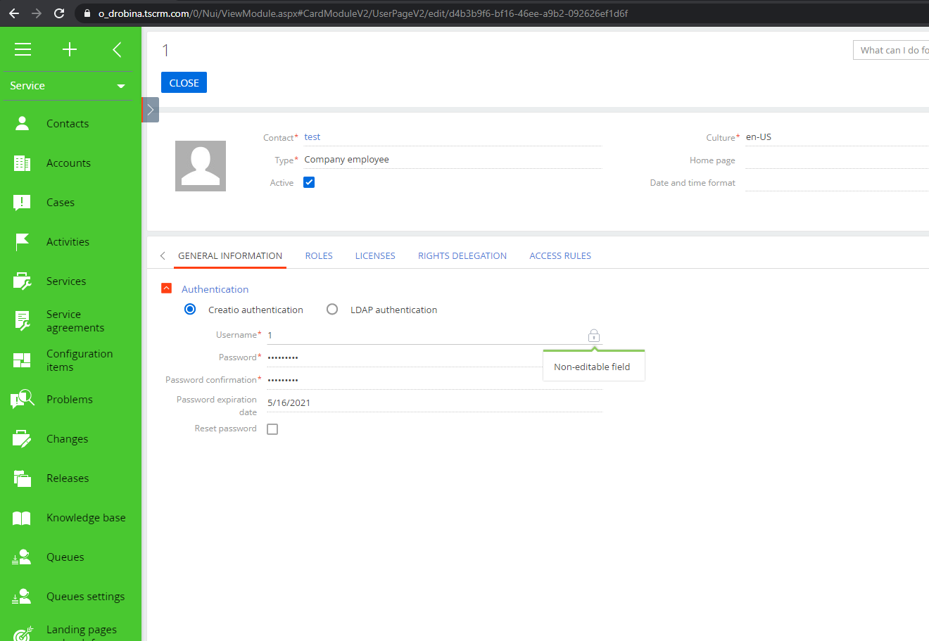How to create a users role to manage internal users? | Community Creatio