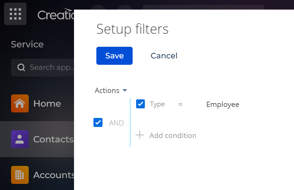 how to filter list page according to current user contact type in freedom ui | Community Creatio