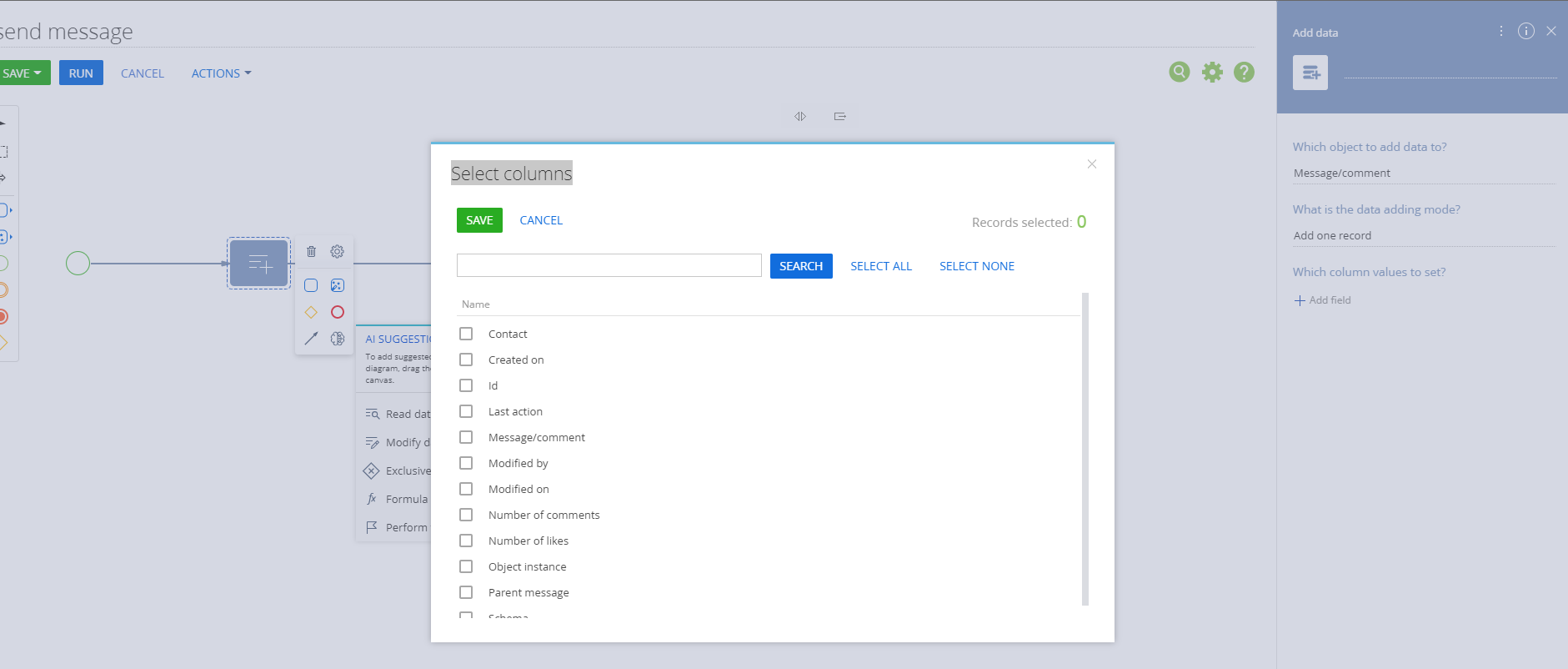 Add Message To Feed In A Business Process Community Creatio