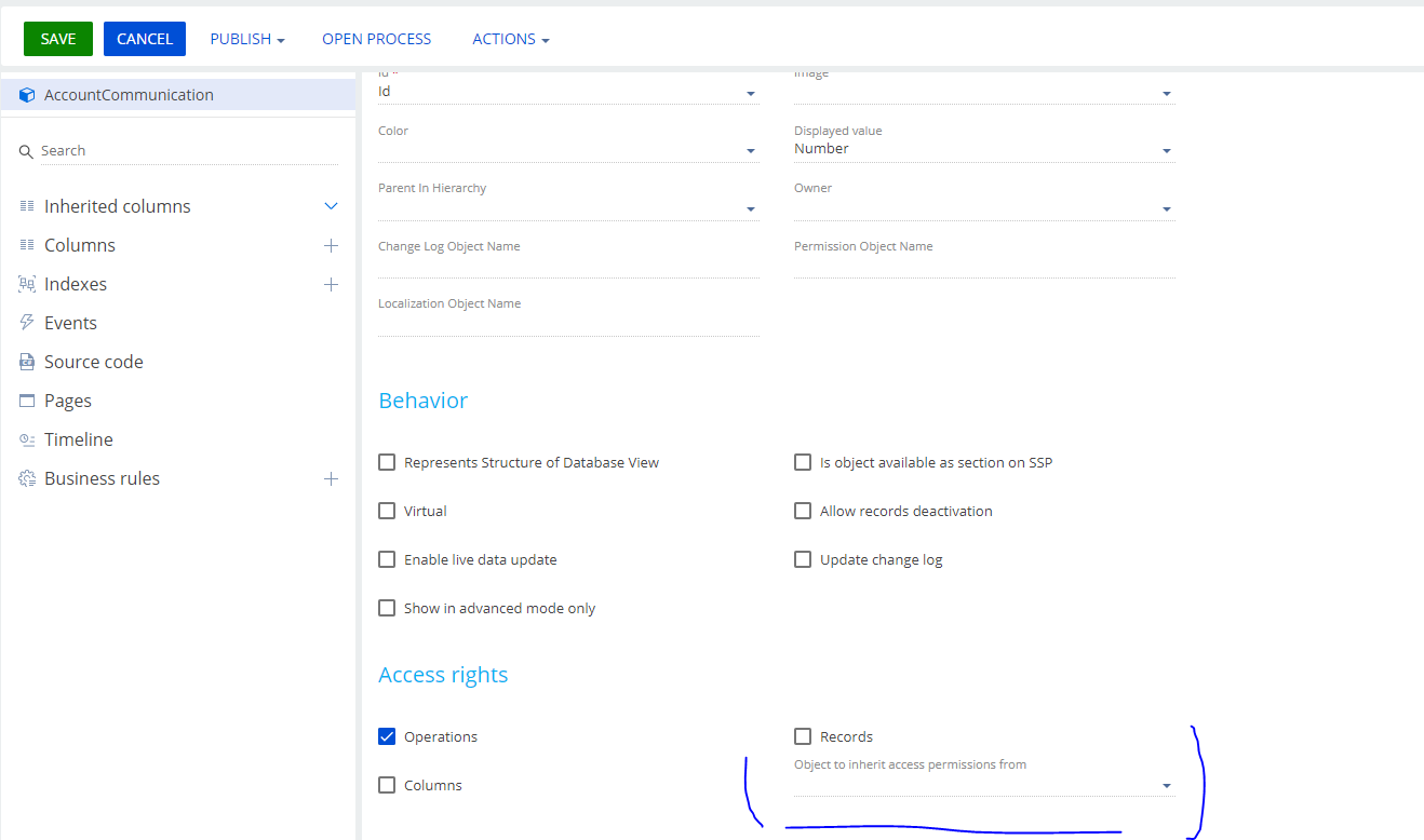 Object permissions not being applied in 'Account Communication Options' | Community Creatio