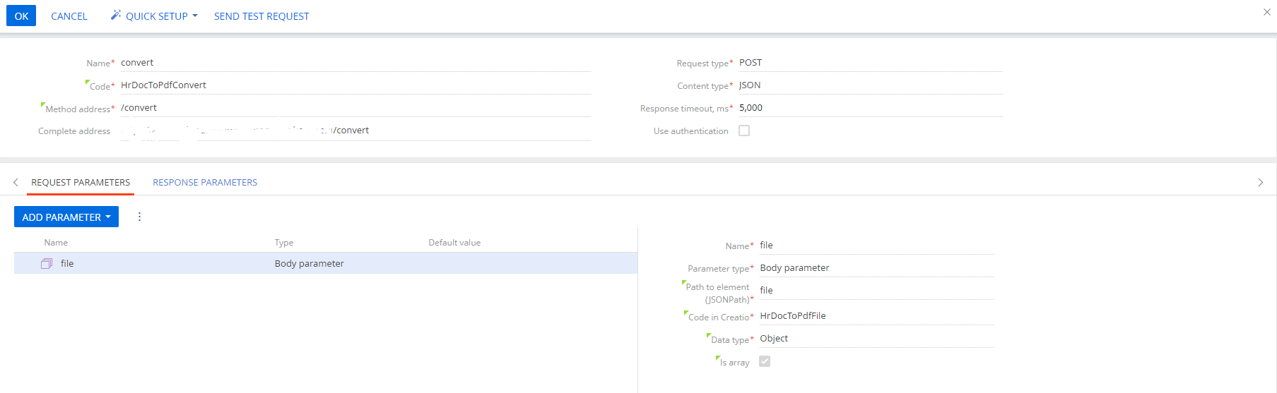 Issue With Web Service Request And Response Parameters In Business Process Community Creatio
