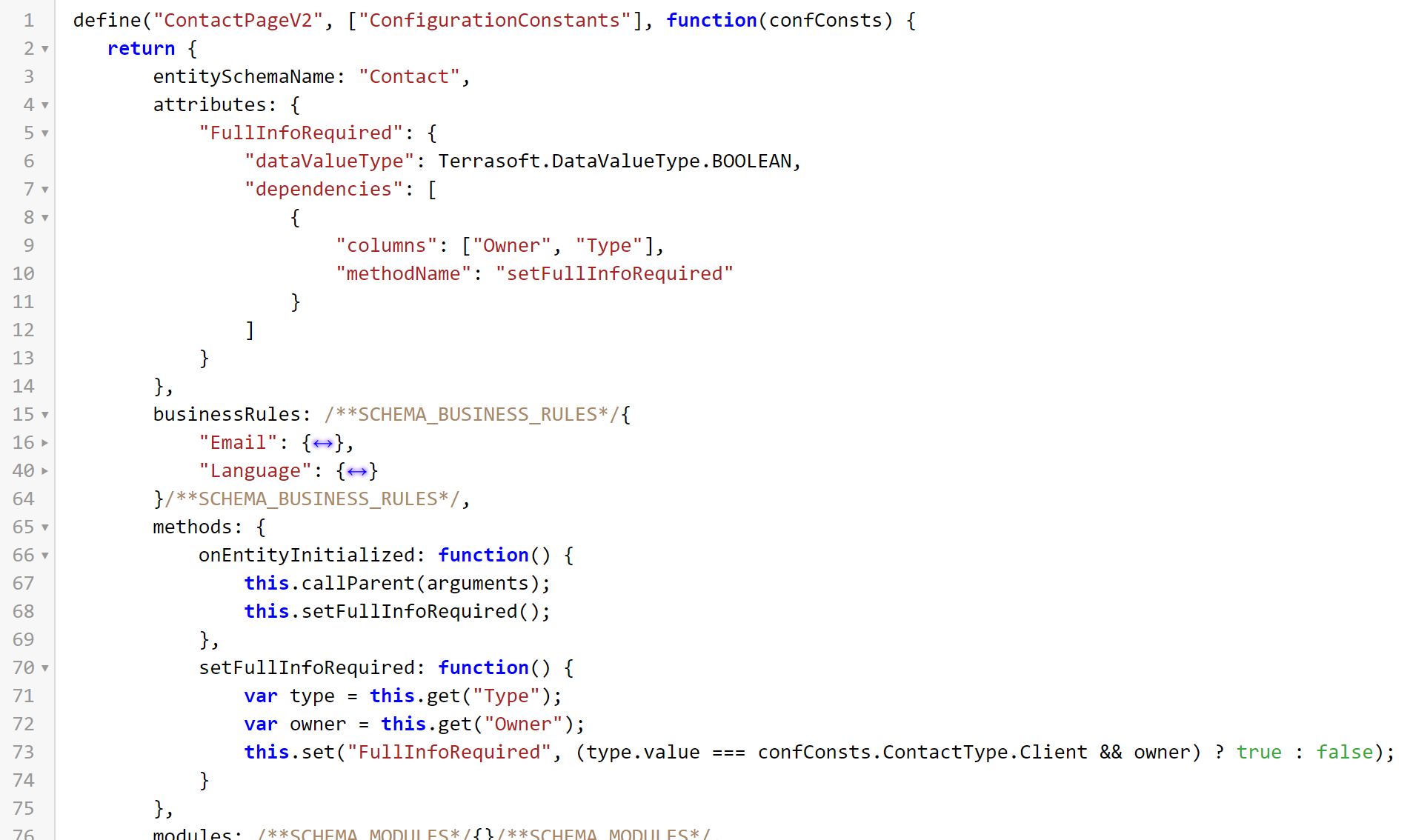 Setting a required field with client code | Community Creatio