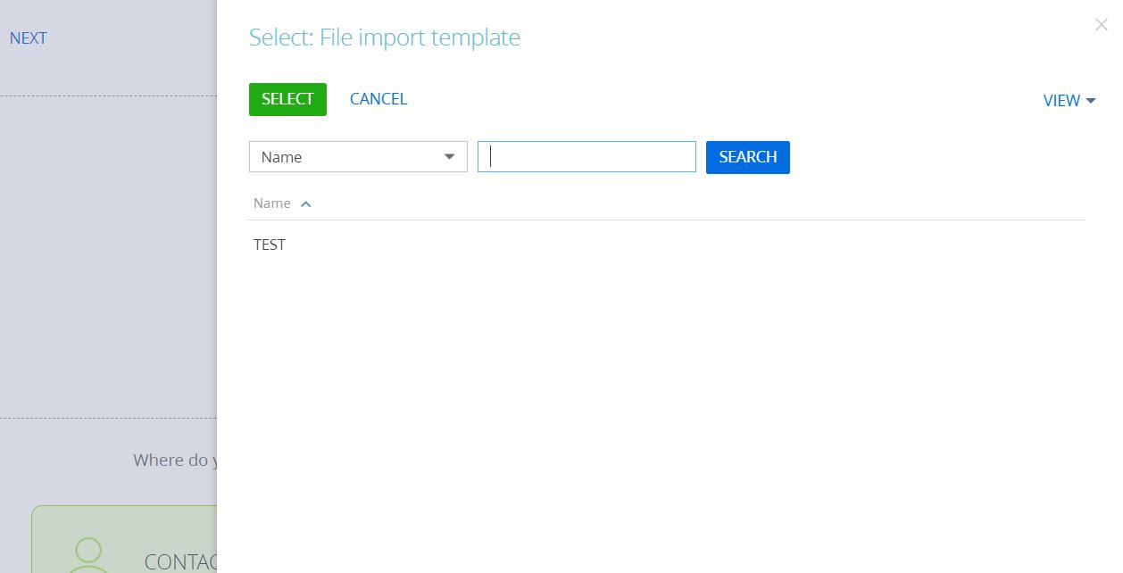 File import Template | Community Creatio