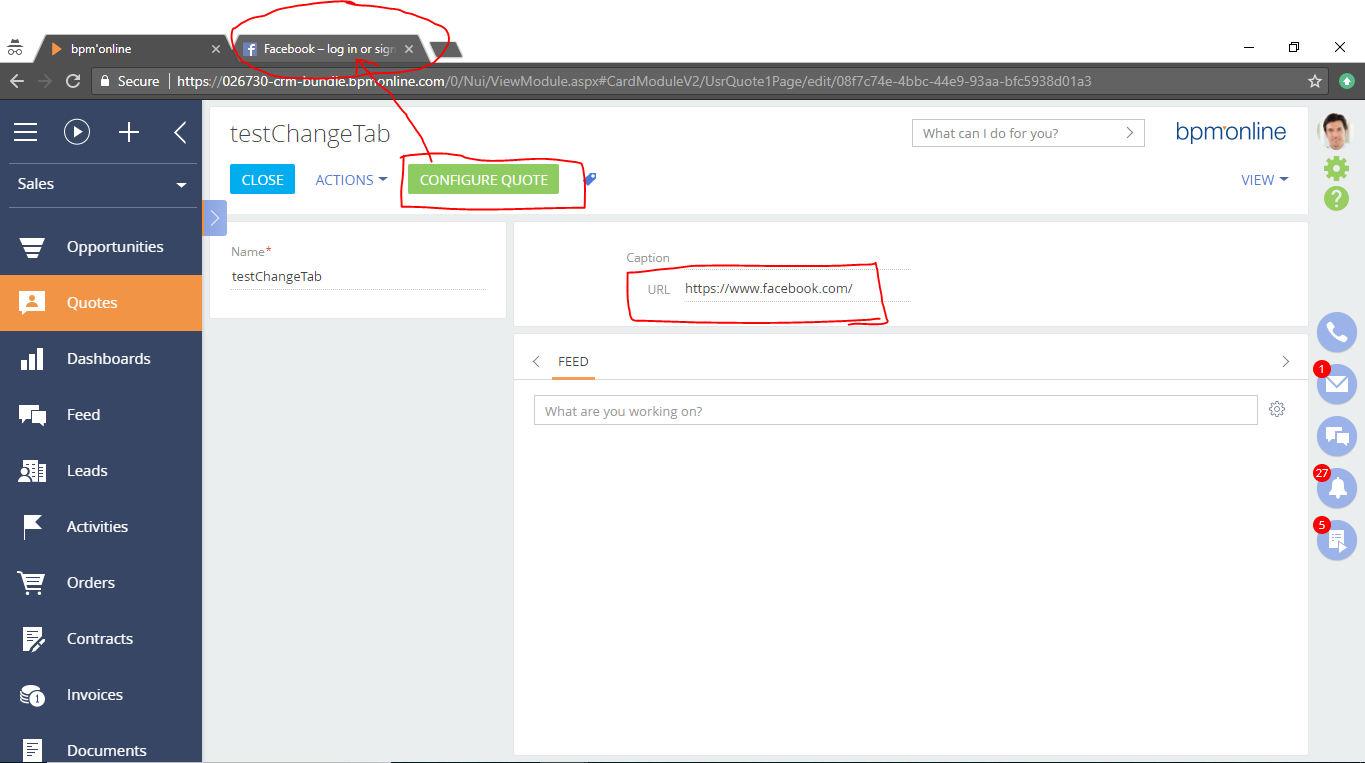 How To change Tab Name Community Creatio