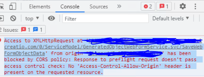 Error on landing page | Community Creatio
