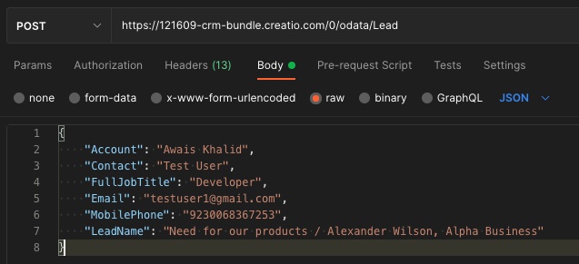 Getting 400 Bad request error while calling the Leads API | Community ...