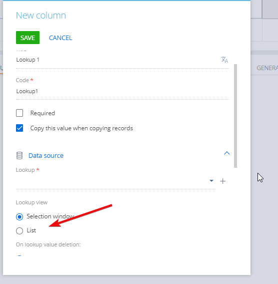 Dropdown option for fields/details in Section Wizard? | Community Creatio