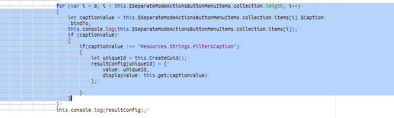 Fetch section action list | Community Creatio