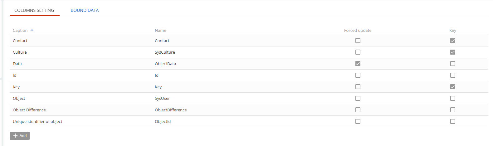 How to bind column setup without GlbDataBinding package | Community Creatio