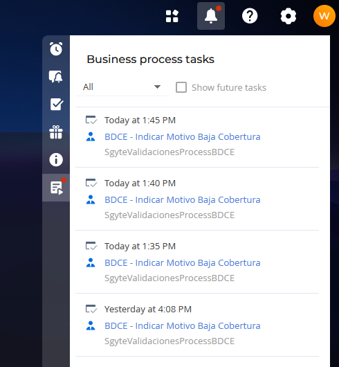 Business process tasks notificaction not showing | Community Creatio